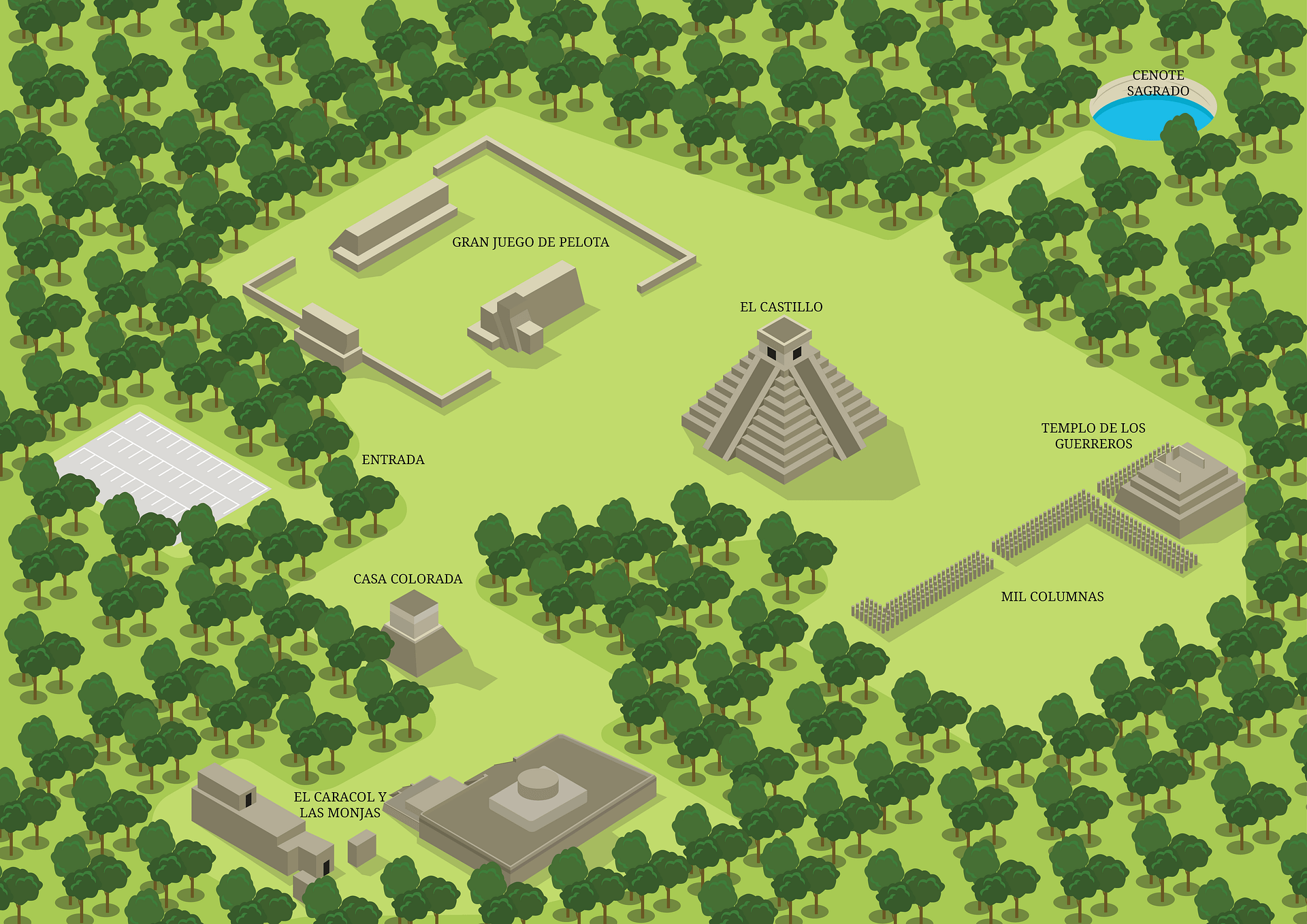 Chichen Itza On World Map - United States Map